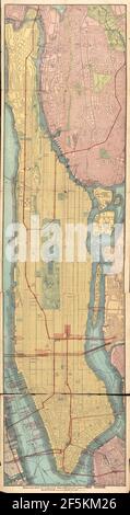 Mappa della città di New York : con le città adiacenti di Brooklyn ...