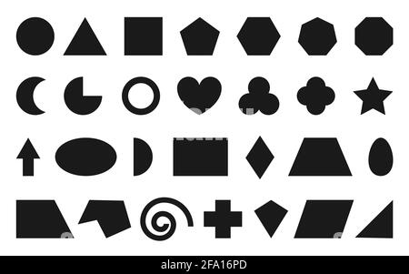 Illustrazione cartoon didattica delle forme geometriche di base con ...