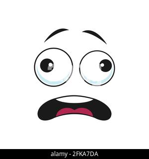 Emoticon terrorizzate o spaventate, emoji con espressione facciale ...