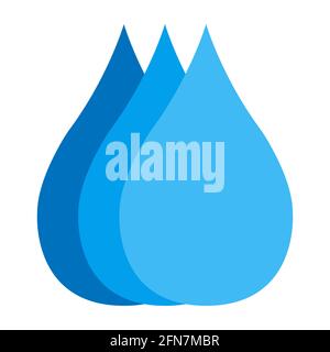 Icona goccia acqua, aque natura simbolo. Segno immagine vettoriale ...