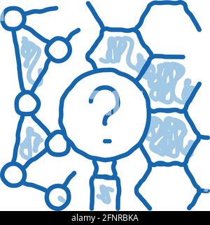 il ricercatore di sociologia doodle icona disegnata a mano ...