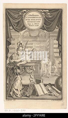 Pagina allegorica con poesie su un trono, Jan Caspar Philips, 1770 ...
