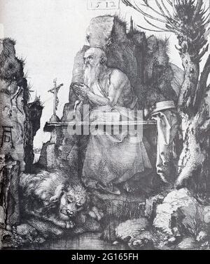 Albrecht Dürer - San Girolamo Pollard Willow 1512 Foto stock - Alamy