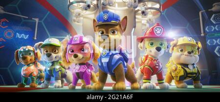 PAW PATROL: IL FILM, da sinistra: Gus (voce: Tyler Perry), Chase (voce ...