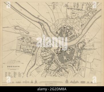 Dresda mappa, Dresden Poster, Dresden Stampa mappa di Dresda, Old ...
