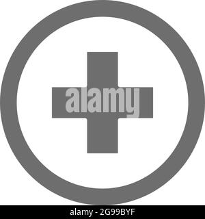 Cartello di pronto soccorso, simbolo medico croce salute, icona ...