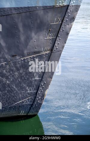 Old Ship progetto sulla carena, scala la numerazione. La distanza tra ...