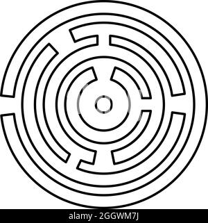 Cerchio, labirinto circolare, labirinto gioco di indovinello labirinto ...