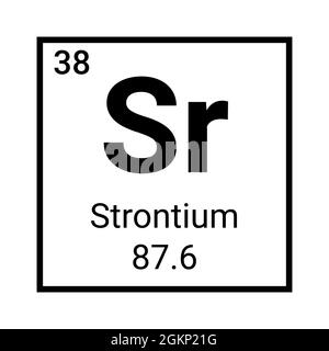 Lo stronzio Tavola Periodica degli Elementi illustrazione vettoriale ...
