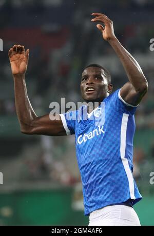 Paul Onuachu di Genk festeggia dopo aver segnato durante una partita di ...