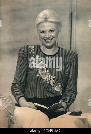 Sandra Milo, ospite italiano della TV, anni '80 Foto stock - Alamy