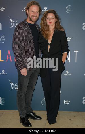Jan Michelini (L), e Giusy Buscemi (R) partecipano alla festa di lancio ...