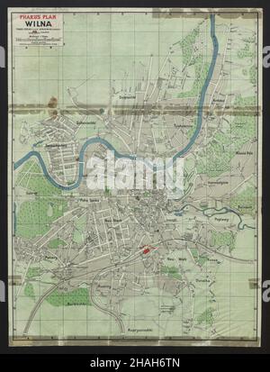 Wilno Mappa, Vilnius Mappa, Wilna Mappa, Old Wilno Mappa, retro Vilnius ...