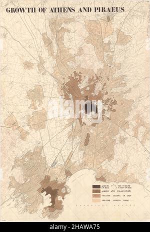 Atene Mappa, Mappa di Atene, Atene Stampa, piano Atene, Poster Atene ...