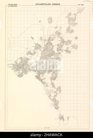 Atene Mappa, Mappa di Atene, Atene Stampa, piano Atene, Poster Atene ...