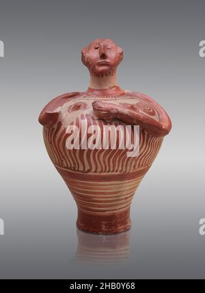 Vaso antropomorfo miceneo, 1250 - 1180 a.C. Tempio di Micene, Tomm 18 ...