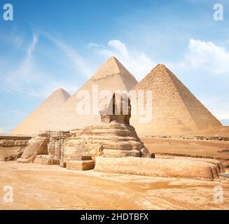 Sfinge di Giza, deserto, meraviglia del mondo, edificio, scultura ...