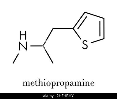 Methiopropamine (MPA) droga ricreativa, struttura chimica formula ...