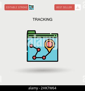 Simbolo di tracciamento. Icona linea o percorso. Instradare il simbolo ...