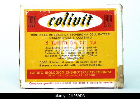 Vintage 1940s COLIVIT con lisati di Escherichia coli per il trattamento ...