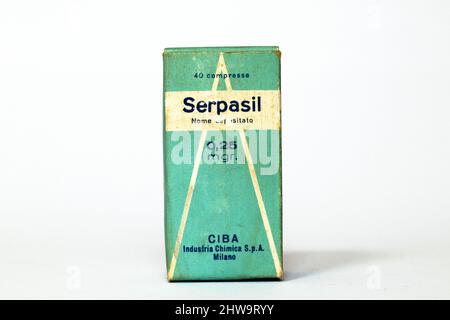 Vintage 1950s SERPASIL CIBA, alcaloide puro rauwolfia, reserpina ...