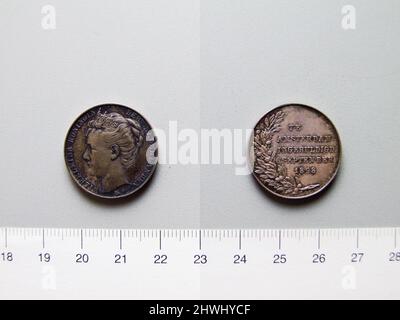 Inaugurazione di Wilhelmina come Regina dei Paesi Bassi, una medaglia ...