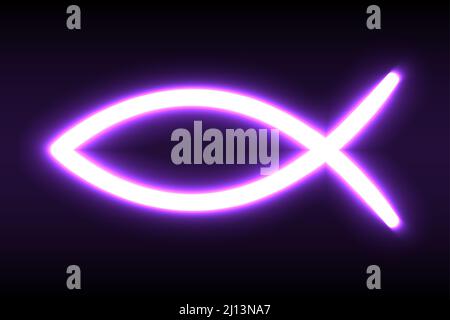 Gesù pesce simbolo. segno dei pesci, un simbolo di arte cristiana con ...