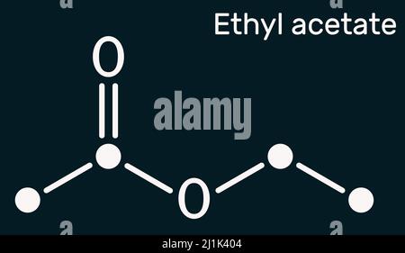 Acetato di etile, etanoato di etile, molecola C4H8O2. Si tratta di ...