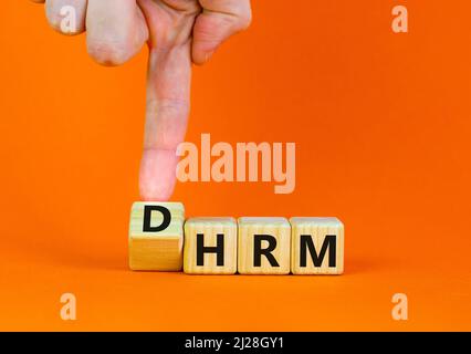 DHRM, il simbolo di gestione delle risorse umane domestiche. Parole ...