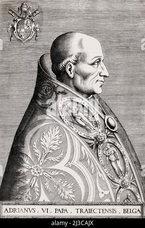 Papa Adriano VI, ritratto di Papa Adrianus VI (1459-1523). Busto di ...