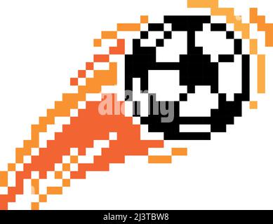 Pallone da calcio pixel art. Il calcio pixel isolati su sfondo bianco ...