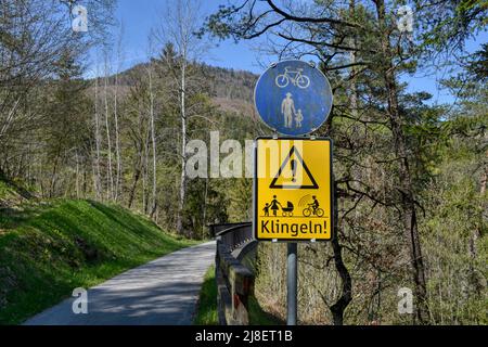 Verkehrszeichen, Radweg, Gehweg, Vorschriftszeichen, Vorschrift, Gehen ...