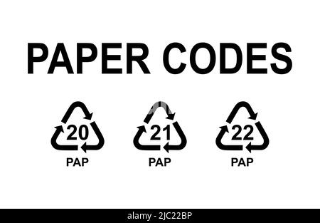 Per il riciclaggio della carta pap simbolo 20 cartone, illustrazione ...