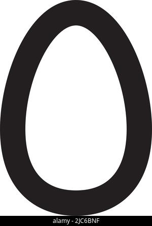 Simbolo ovale forma vettoriale icona contorno tratto per un elemento ...