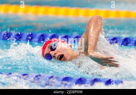 Freya Colbert in azione nella finale di Freestyle femminile 400m del ...
