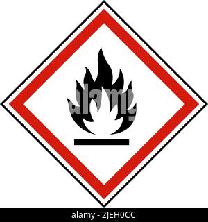 Icona imballaggio infiammabile. Simbolo del logo del fuoco di fiamma ...