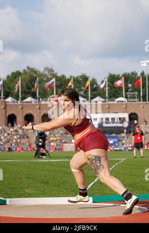 (220701) -- STOCCOLMA, 1 luglio 2022 (Xinhua) -- Femke Bol dei Paesi ...