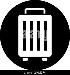 Valigia viaggio borsa bagagli valigetta set di icone. Schema ...