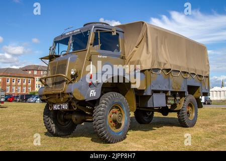 1946 40s forties Bedford QLC camion verde esercito, 3519cc benzina seconda guerra mondiale ...
