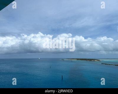 Coco Cay, Bahamas - 13 febbraio 2022: Una vista aerea di Coco Cay una ...