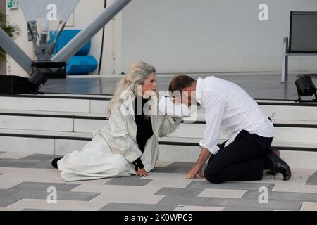 Julian Weigend und Michaela Schaffrath bei der Generalprobe des ...
