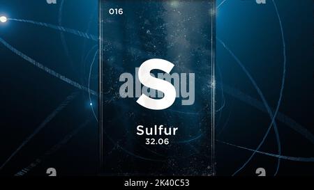 Zolfo elemento chimico tavola periodica simbolo della scienza Foto ...
