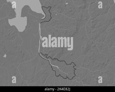 Brema, stato della Germania. Mappa dell'altitudine colorata in tonalità ...