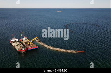 Prerow, Germania. 20th Ott 2022. Il nuovo porto insulare è in ...