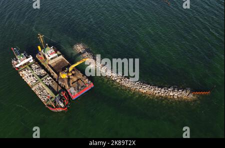 Prerow, Germania. 20th Ott 2022. Il nuovo porto insulare è in ...