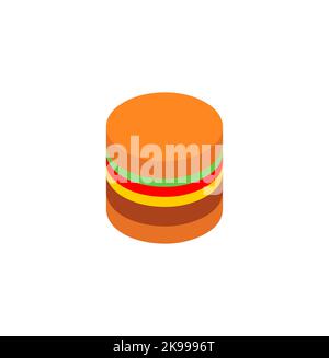 Cartello Burger. Hamburger icona. Simbolo fast food semplificato ...