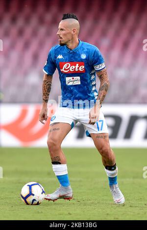 Settembre 15, 2018 - Marek Hamsik di SSC Napoli è contestata da Jordan ...