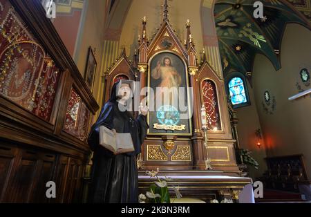 A view of the monastery complex of the Sisters of Our Lady of Mercy in Krakow, seen on the eve ...