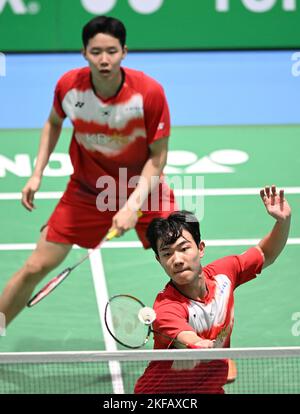 SEO Seung Jae e Kang min Hyuk coreani in azione durante la finale di ...