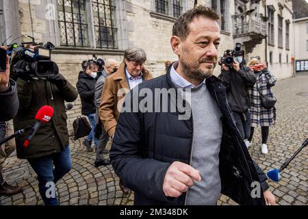 Bart Verhaeghe nella foto dopo una partita di calcio femminile tra Oud Heverlee Leuven e Club ...
